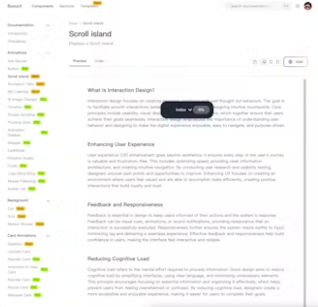 Buouui Tailwindcss Ui Library With Animation Section And Template Steemhunt